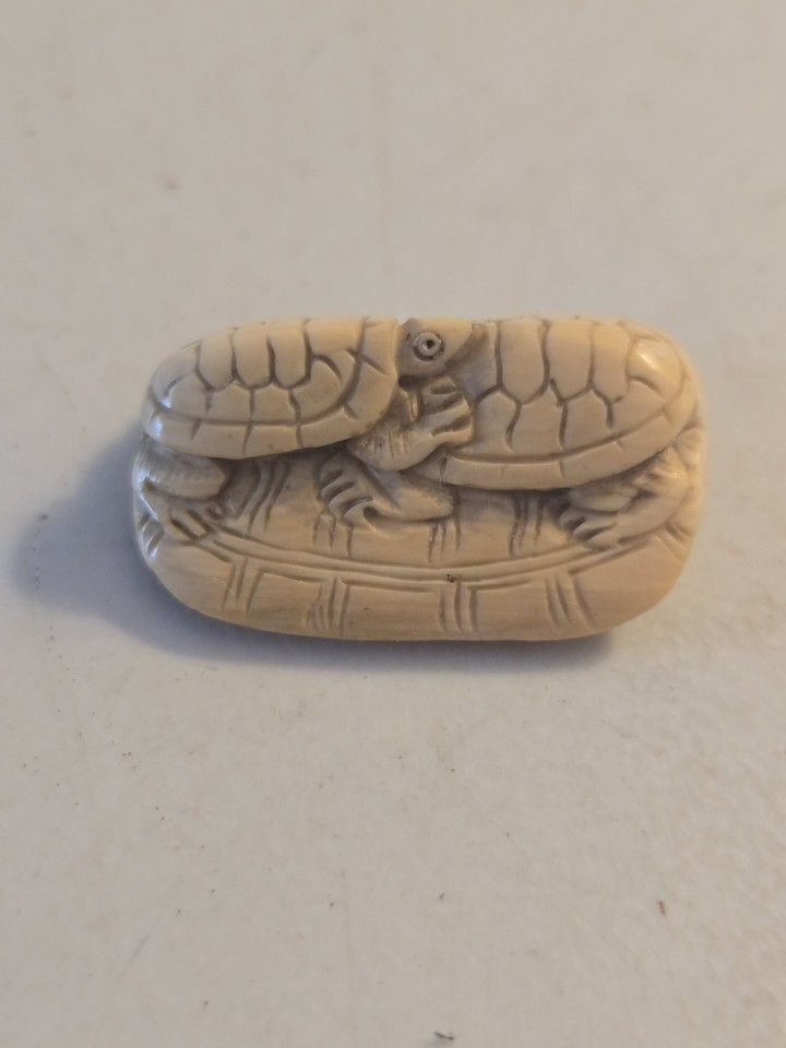 Japanese Handmade Netsuke Turtle Carving | eBay