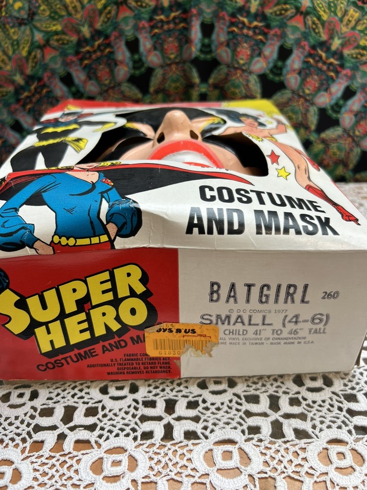 Vintage Ben Cooper DC Comic Halloween Masks Bat Girl COSTUME IN BOX | eBay