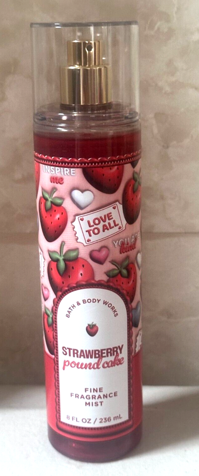 Bath & Body Works Strawberry Pound Cake Mist Fragrance Mist Spray 8 oz ...