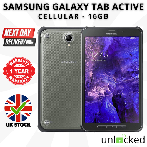 Samsung Galaxy Tab Active - 16GB SM-T365 Black Unlocked Android Tablet ...