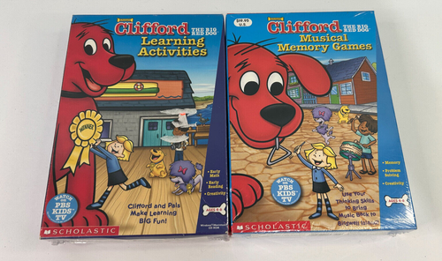 Lot of 2 Clifford The Big Red Dog Scholastic PC Games Sealed Two Titles ...