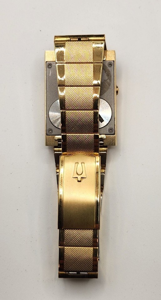 1976 Bulova Computron LED Yellow Gold Tone Wristwatch Cell 228 Working ...