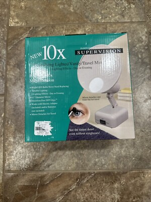 10x Floxite Magnifying Light Mirror New | eBay