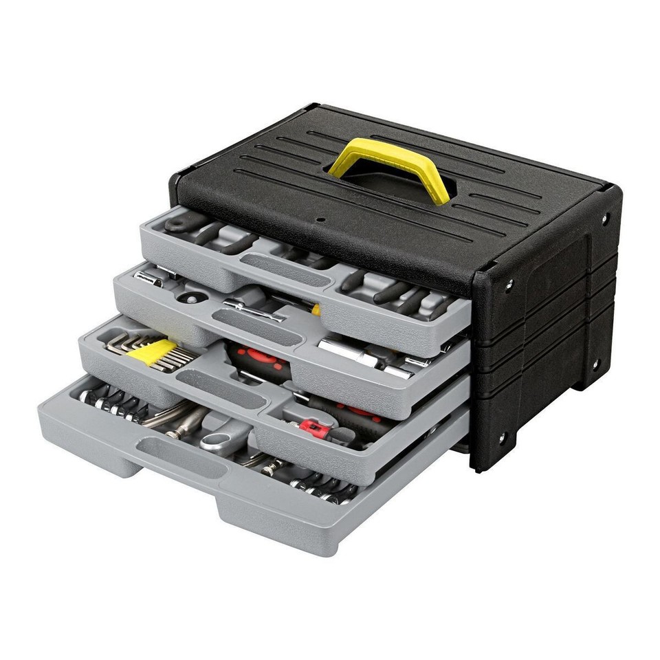 105 Piece Tool Set with 4-Drawer Chest - Mechanics Tool Kit, Ratchets ...
