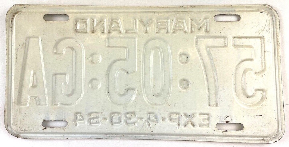 Maryland 1964 License Plate Garage Car Tag Man Cave Vintage Wall Decor ...