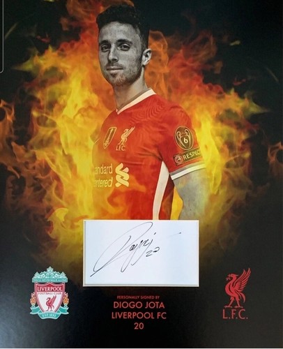 DIOGO JOTA LIVERPOOL FRAMED SIGNED PHOTO PRINT 6 X 4 BOGOF MEMORABILIA ...