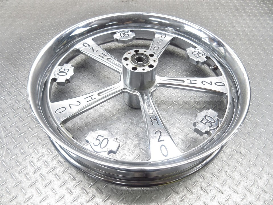 2004 Harley Road King FLHRCI Front Rear Wheel Rim 23x4 18x4.5 Straight ...