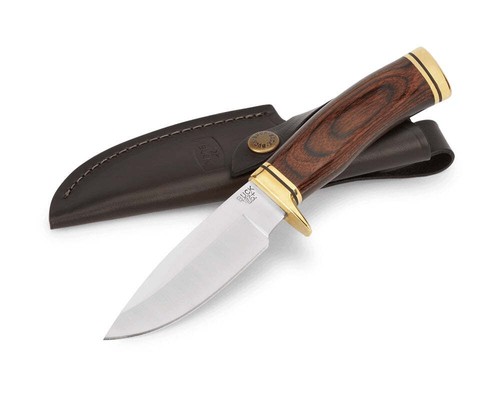 Buck Vanguard Fixed Blade Knife Walnut Dymondwood (4.25" Satin) 0192BRS ...