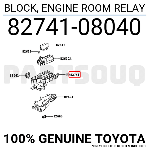 8274108040 Genuine Toyota BLOCK, ENGINE ROOM RELAY 82741-08040 | eBay