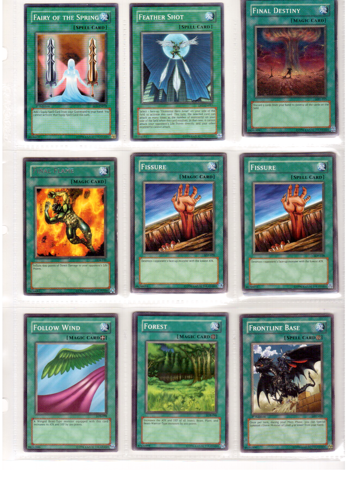Original Yugioh Game - Magic & Spell Card Collection - 31 Pages, Binder ...