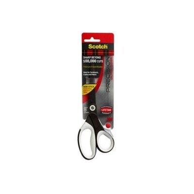 Scotch Precision Ultra Edge Non-Stick Scissors 8" Titanium Office ...