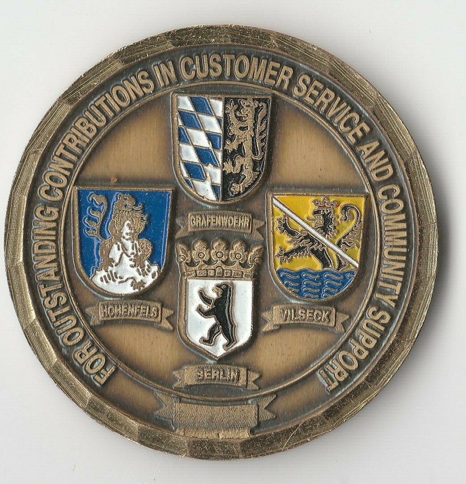 100th Area Support Group Grafenwoehr Germany Challenge Coin 1.5"DIA B10 ...