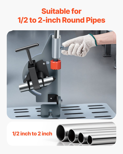 Pipe Tubing Notcher for 1/2 to 2-inch Pipes with 0 - 60° Adjustable ...