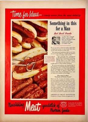 American Meat Institute print ad 1951 retro 1950s vintage food decor ...