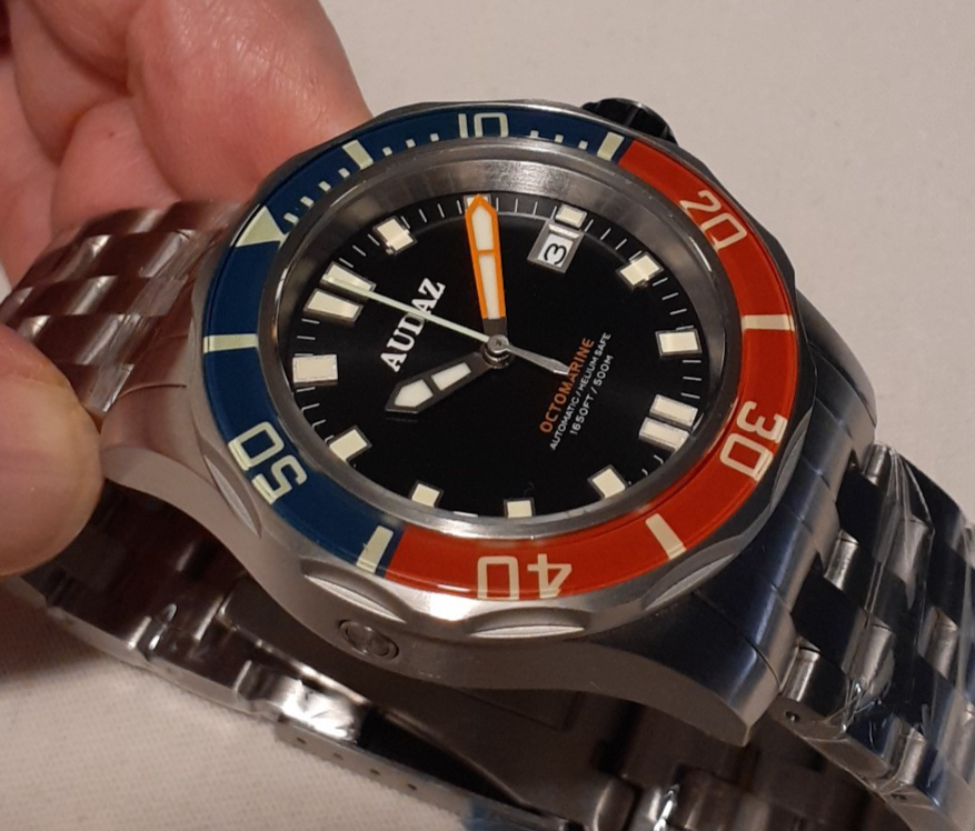 AUDAZ OCTOMARINE 500M DIVER AUTOMATIC, HELIUM VALVE, CRYSTAL BEZEL, NEW ...
