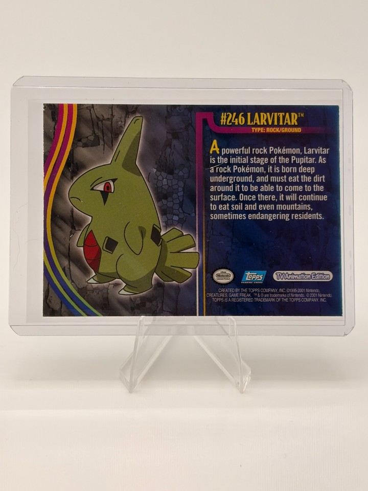 Mint pokemon topps johto league champions #246 Larvitar - Blue Logo ...