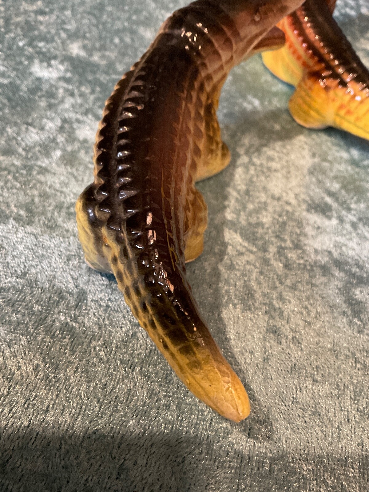 Vintage Green and Yellow Alligator / Crocodile Salt and Pepper Shakers ...
