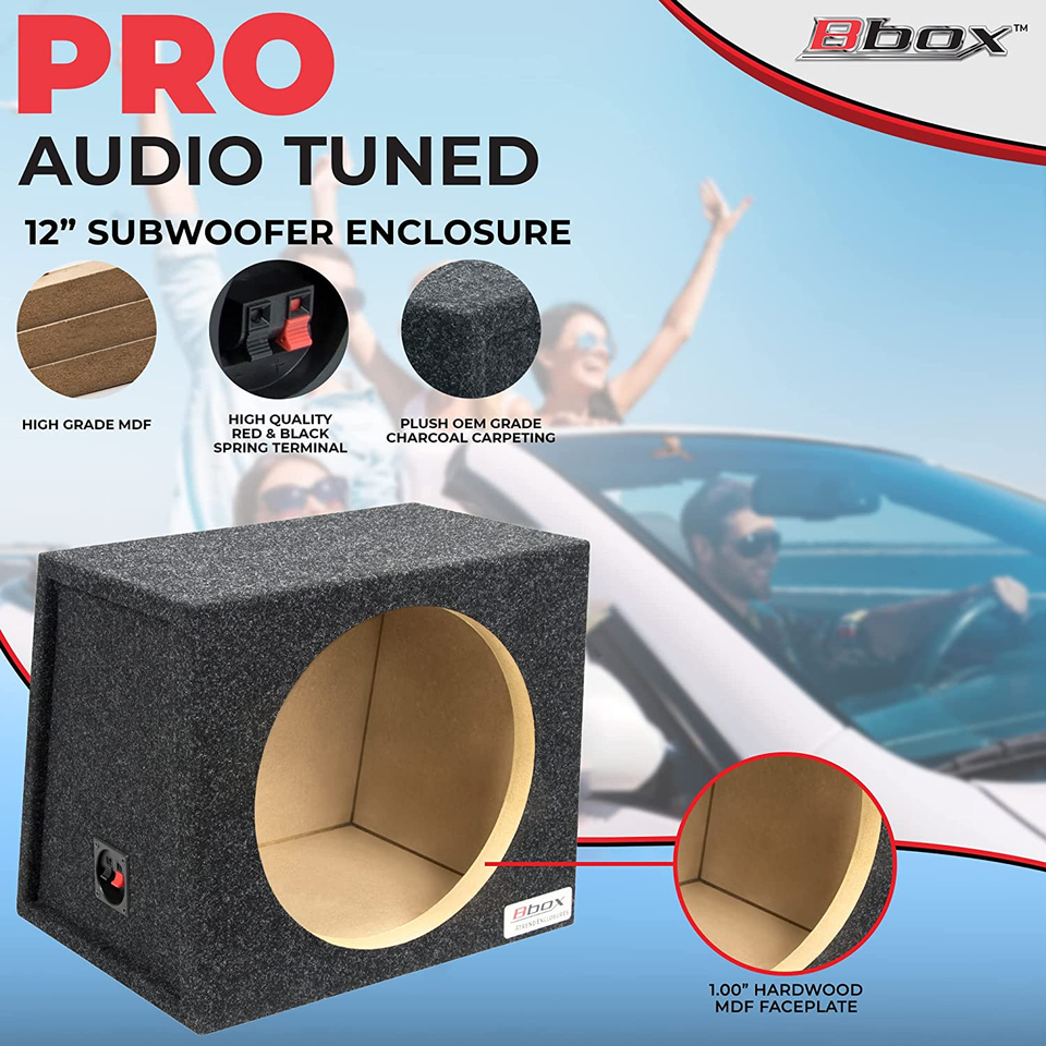Single Sealed Car Subwoofer Enclosure 12 Inch Pro Audio Tuned Speaker Box MDF | eBay