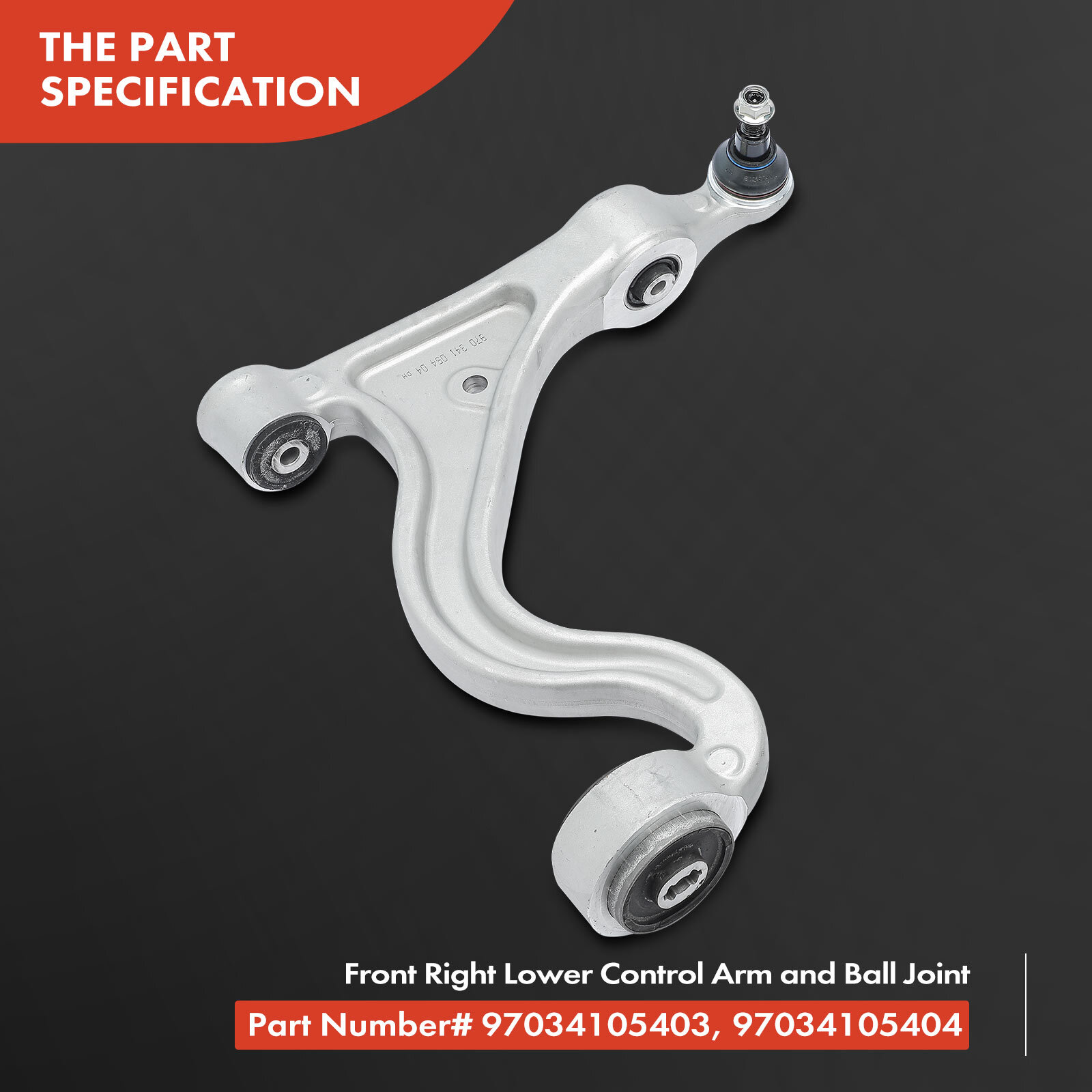 4x Control Arm Front Upper Lower for Porsche Panamera 970 97034105102 ...