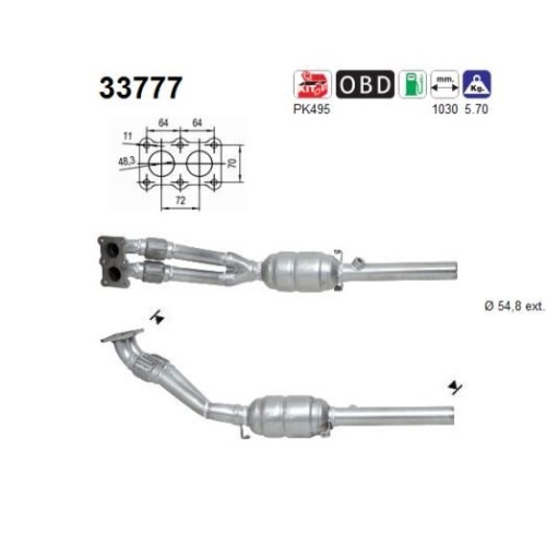 AS Catalyseur pour AUDI SEAT 33777 | eBay