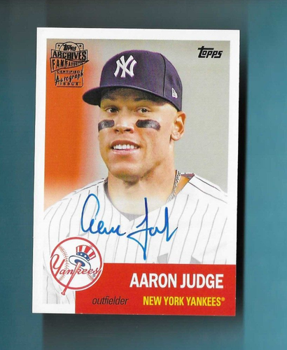 AARON JUDGE AUTO 2022 TOPPS ARCHIVES '53 FAN FAVORITES PREMIUM ...