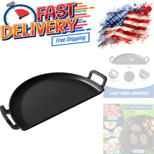 Cast Iron Half Moon Pan for 22 Inch Grills Searing and Grilling ...