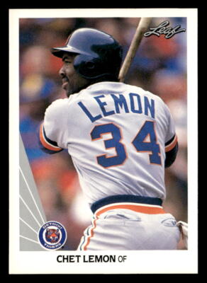 Chet Lemon 1990 Leaf Inc Card #133 Detroit | eBay