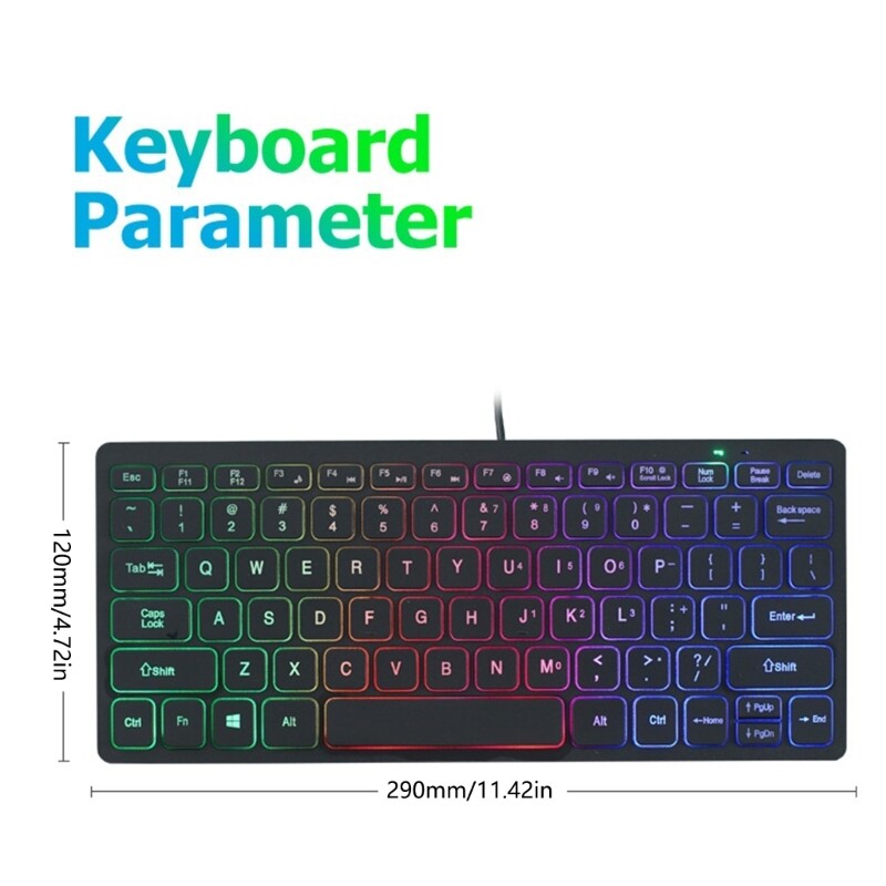 Thin Keyboard 78-key Mini Layout Keypad with Multiple Color ...