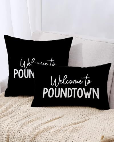 Welcome to Pound-Town Throw Pillow Cover Funny Couple Themed Pillowcase ...