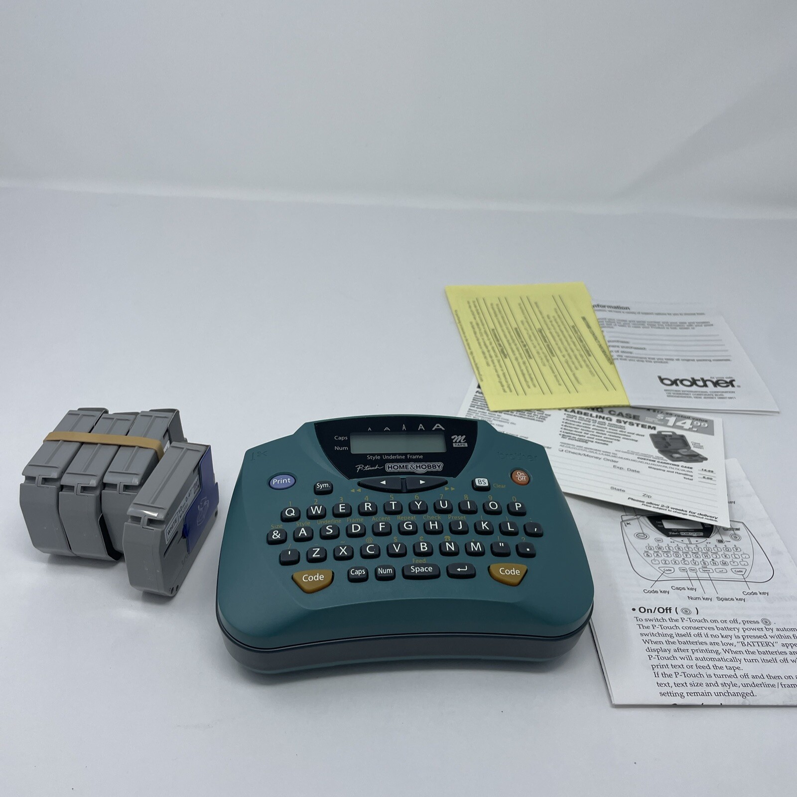 Brother Model PT-65 P-Touch Home & Hobby Handheld Label Maker Portable ...