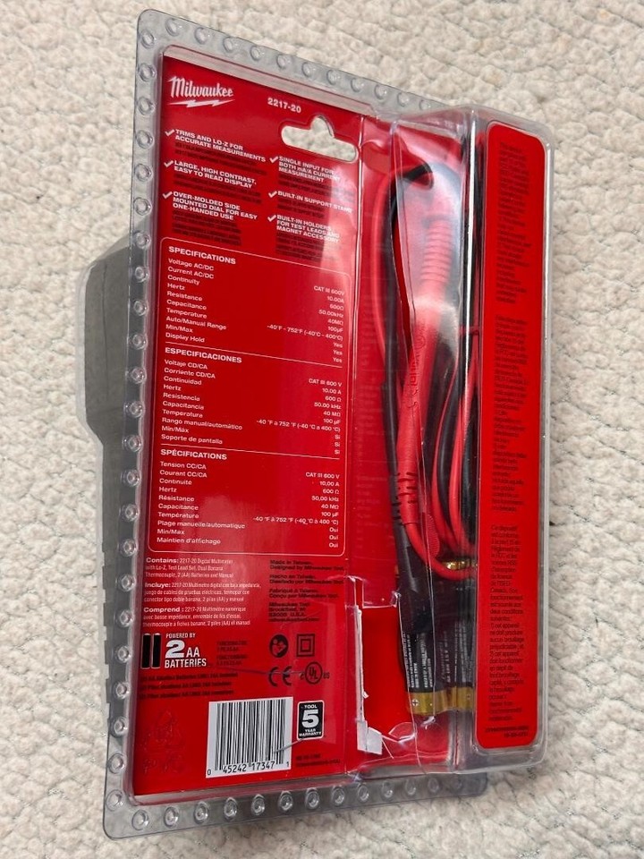 Milwaukee 2217-20 True RMS Digital Multimeter 45242173471 | eBay