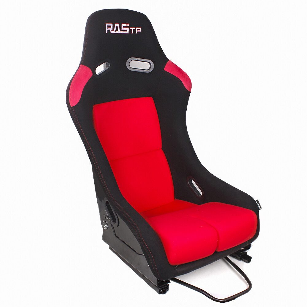 New FRP Back Universal Adjustable Black/Red Bucket Racing Seats ...