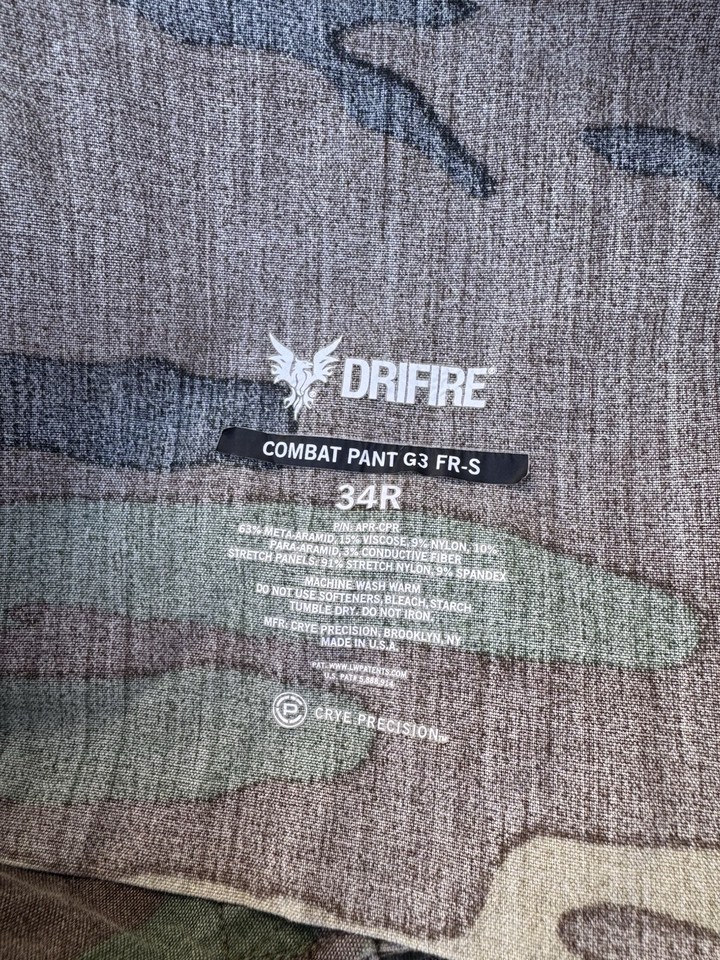 Crye Precision M81 NATO Drifire G3 Combat Pants 34 Regular w/ Kneepads ...