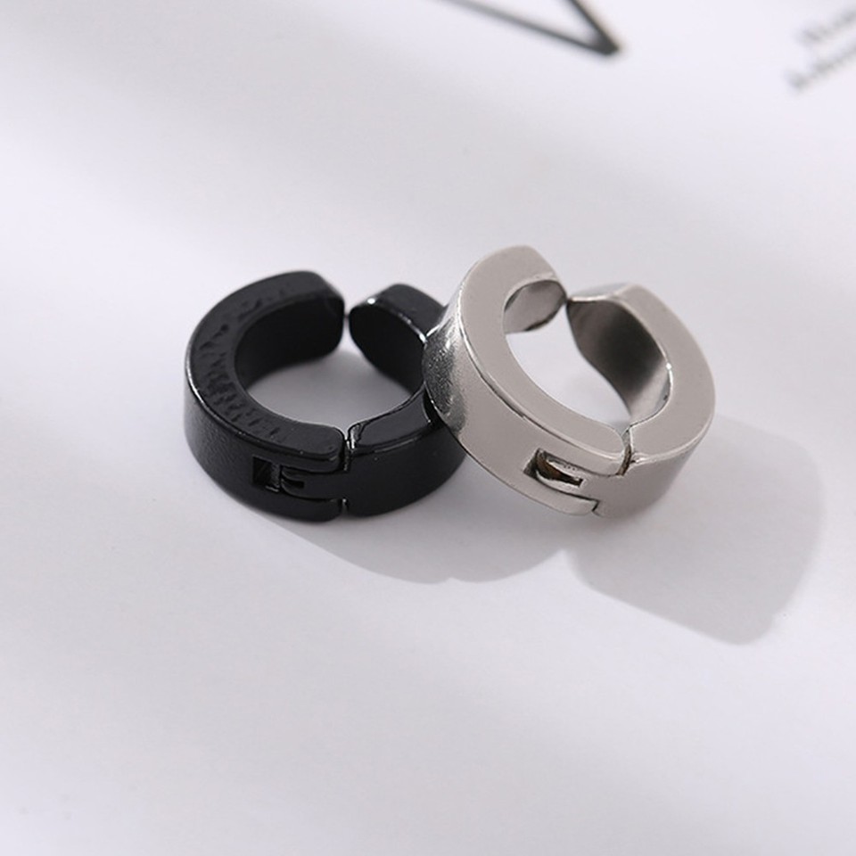 6 Pairs Ear Clip Earring Set Man Earrings for Men Stainless Steel Clips ...