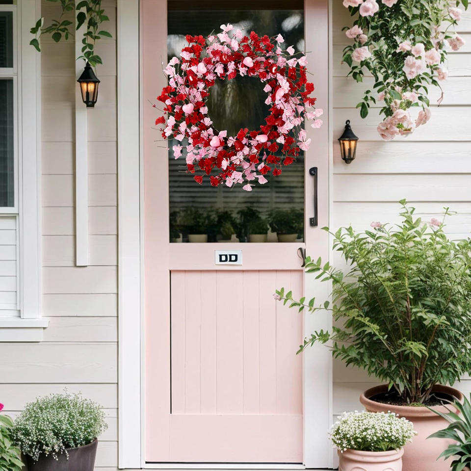 20 Inch Valentine'S Day Wreath, Valentines Day Wreaths for Front Door ...