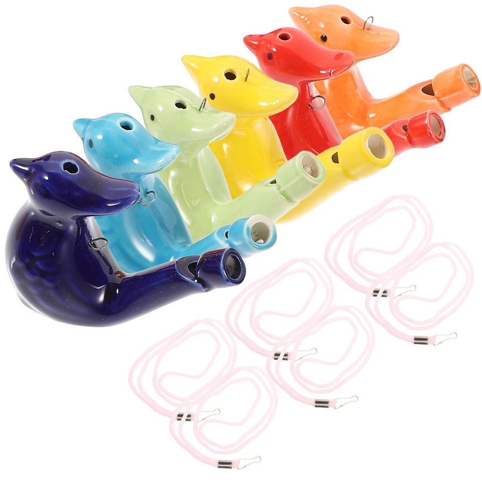 6 Pcs Whistle Toy Creative Animal Waterfowl Whistles Bird Sound Warbler ...