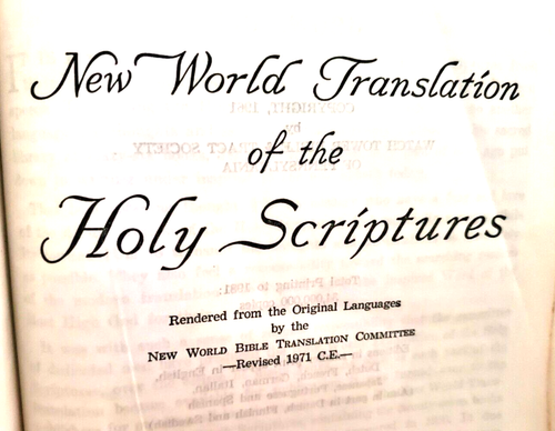 RELIGION: NEW WORLD TRANSLATION OF THE HOLY SCRIPTURES, HOLY BIBLE ...