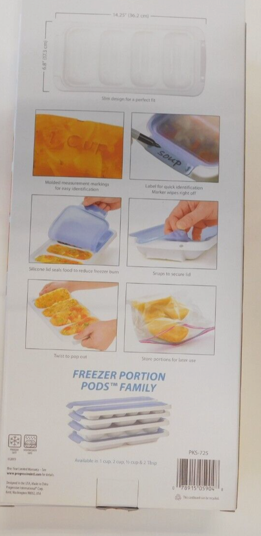 PrepWorks Progressive Freezer Portion Pods Set 1 Cup 4 Servings | eBay