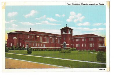 Vintage Postcard First Christian Church Longview, Texas WB Era CT ...