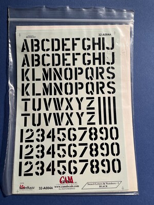 CAM DECALS 32-A004A - 1/32 Modern USN Stencils Letters/Black | eBay