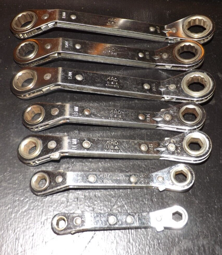 MAC Tools 7 Piece Offset Metric Ratcheting Box Wrench Set *ROWM* 12 and ...