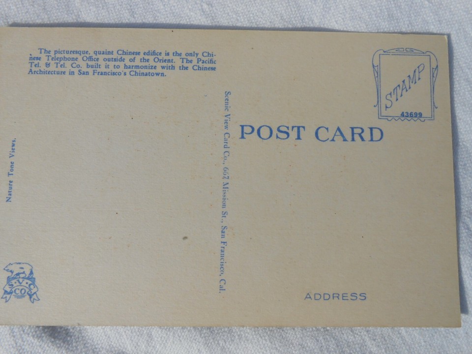 Chinese Pacific Company Telephone Exchange Office Chinatown San ...