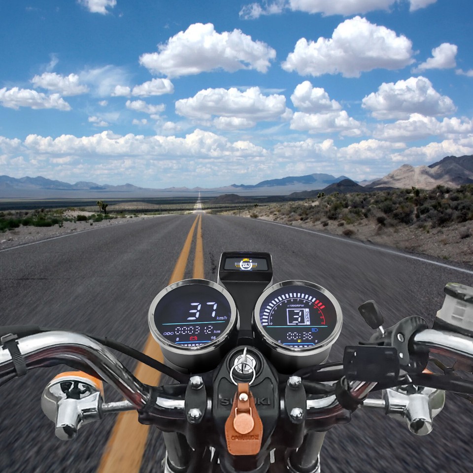 Suzuki GN 125 Digital Speed Tachometer Motorcycle Meter Assembly ...