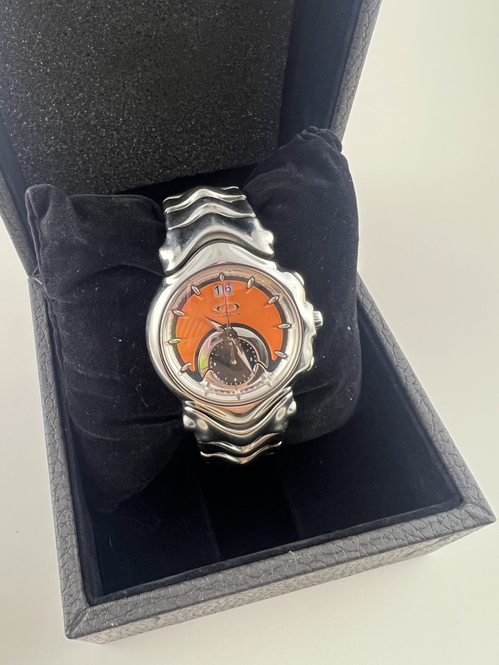 Oakley Judge Watch Polished Stainless Steel Copper Dial+Box 10-163 ...