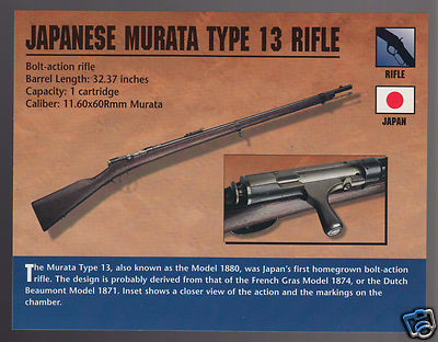 JAPANESE MURATA TYPE 13 (Model 1880) RIFLE Japan Gun Classic Firearms ...