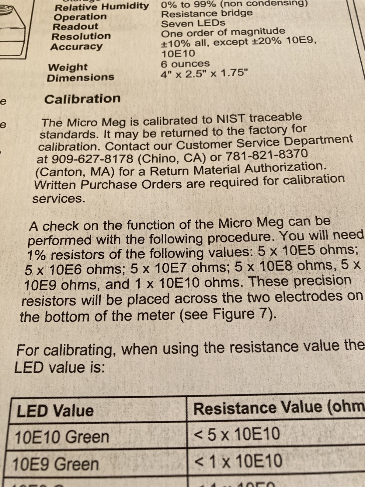 CHARLESWATER 19635 Umeg Pocket Megohmmeter for sale online | eBay