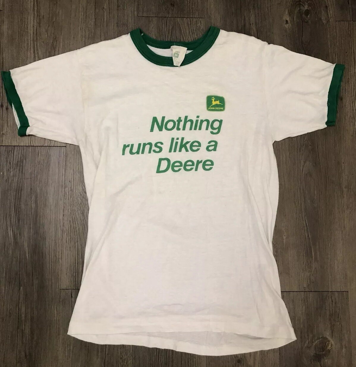 VTG Rare 80’s John Deere Ringer 50/50 Single Stitch T Shirt Size M/S | eBay