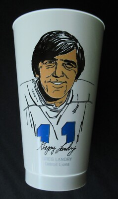 1973 7-11 Football NFL Slurpee Cup Greg Landry Detroit Lions | eBay