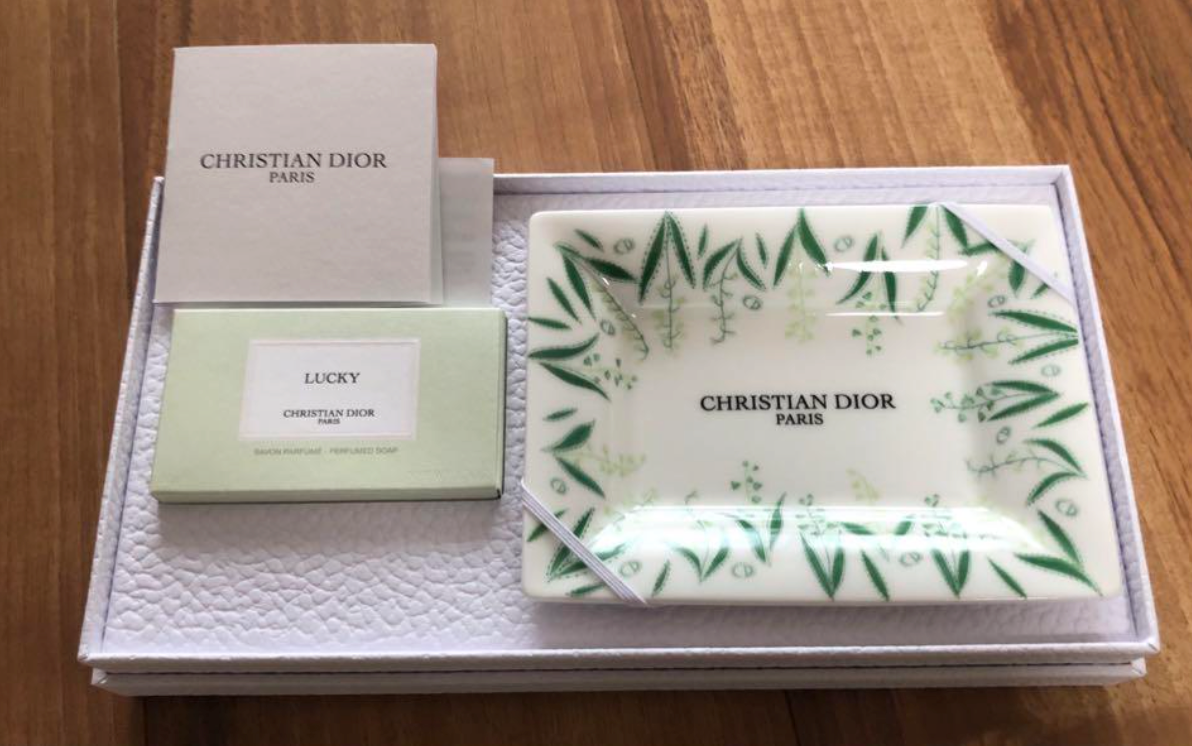 Christian Dior Maison Lucky Set Soap Dish Tray Platinum Member Limited ...