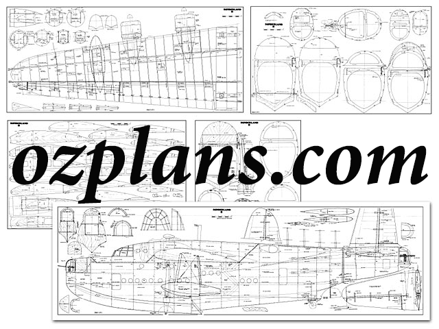 Short Sunderland II GIANT Seaplane 136" WS PRINTED RC AIRPLANE PLANS ...